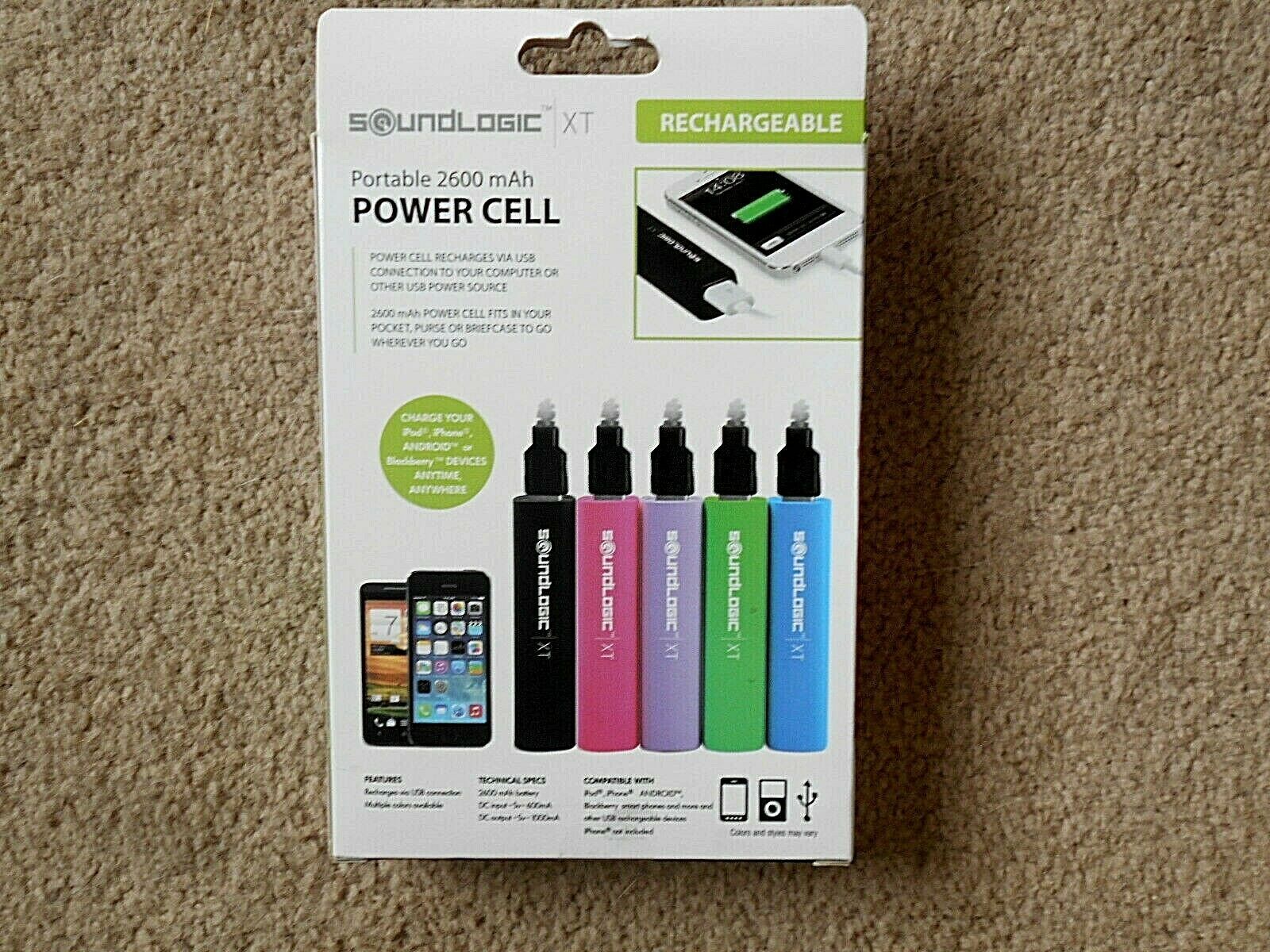 Soundlogic XT Rechargeable Portable Power Cell 2600mAH - Decorative ...