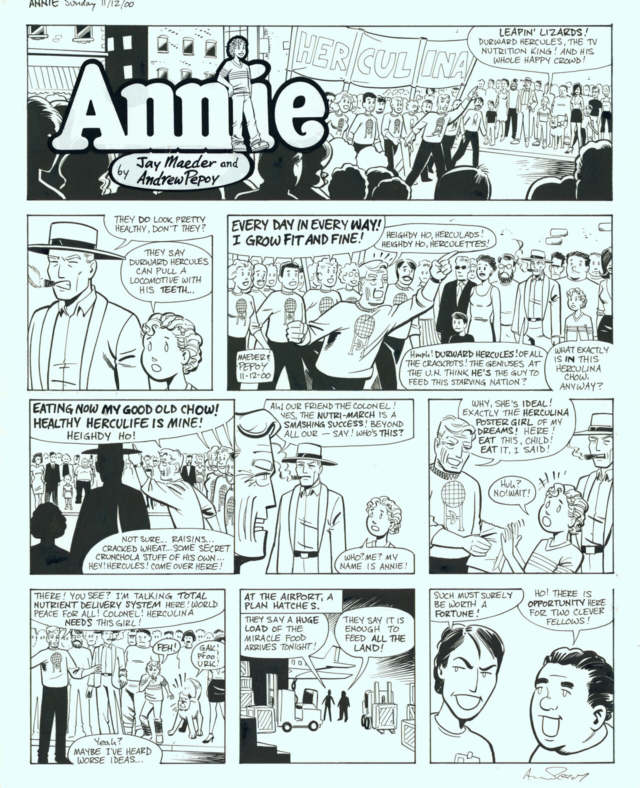 Little Orphan Annie Sunday Newspaper Comic Strip Original Art Andrew ...