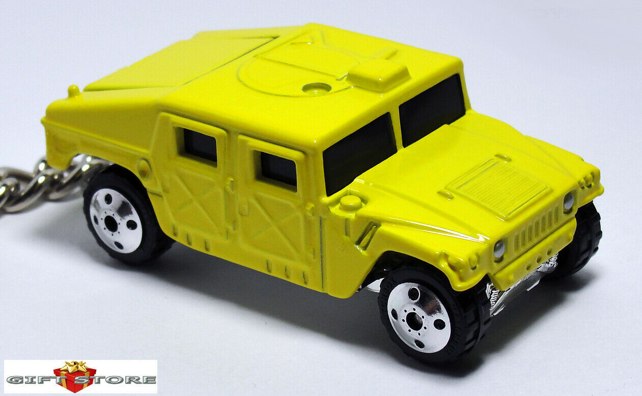 RARE!! KEY CHAIN YELLOW BLACK HUMMER HUMVEE H1 AM GENERAL CUSTOM ...
