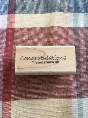 Stampin Up "Congratulations" Rubber Stamp 2002 - Stamps