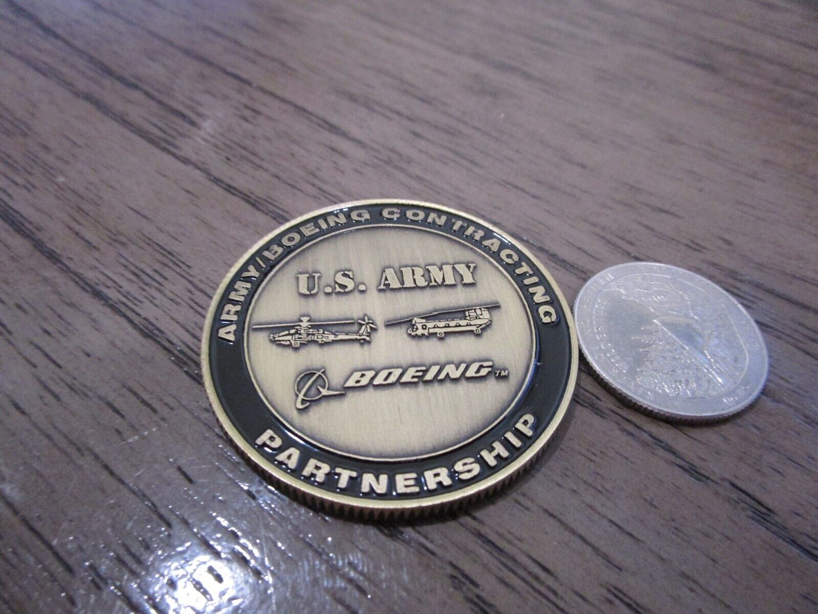 Boxed Boeing & US Army Working & Winning Together Challenge Coin #836Q ...