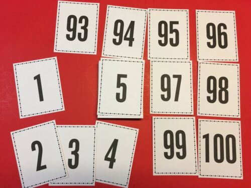 Full Sized - Numbers 1-100 flash cards. Pre-k, Preschool Math Number ...
