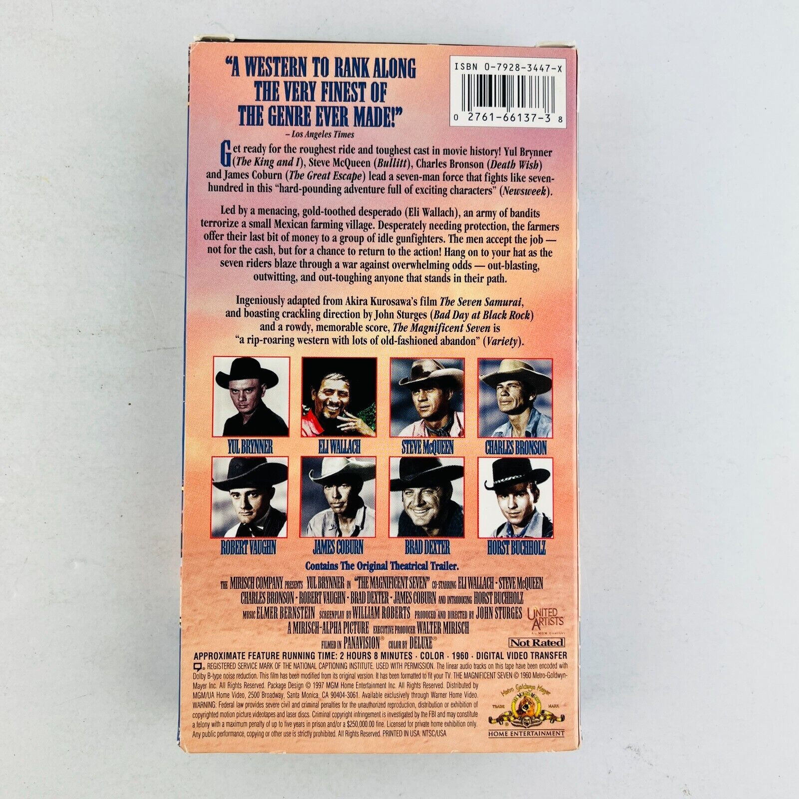 The Magnificent Seven VHS Video Tape Yul Brynner Steve McQueen Charles Bronson - VHS Tapes