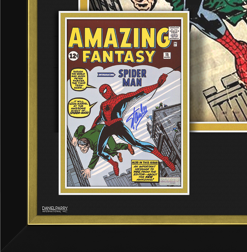 First Spider-Man Appearance Framed Print Stan Lee Signature - Limited ...