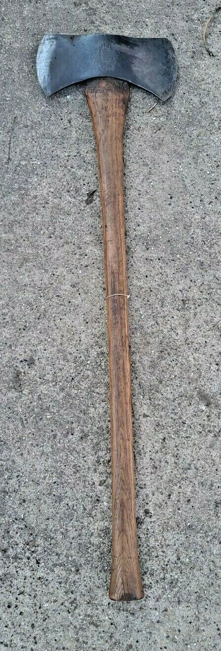 Vintage Zenith Marshall Wells "Star" Double Bit Falling Axe W/ handle ...