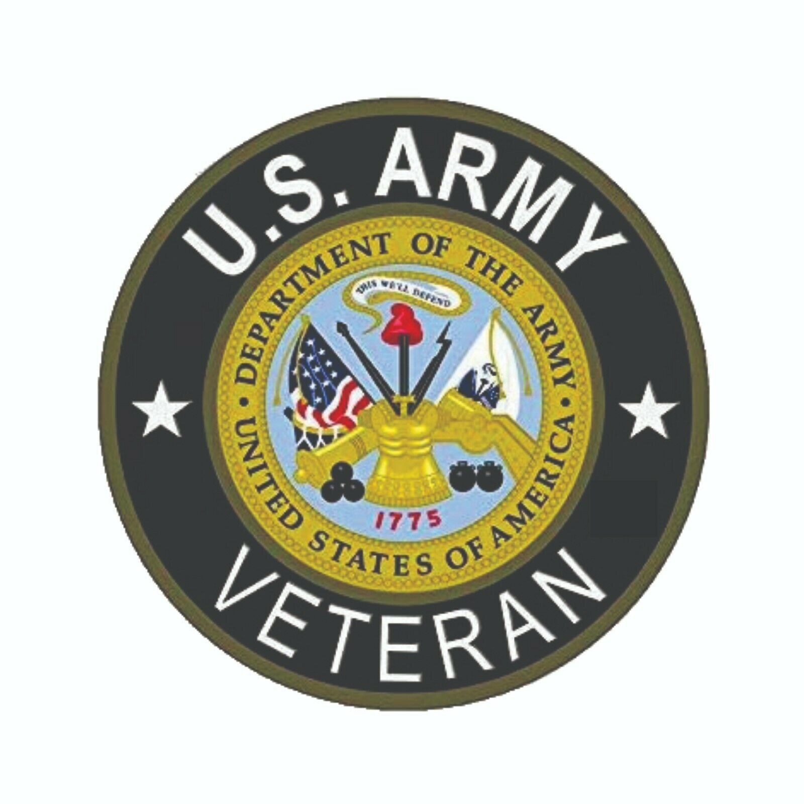 US Army Veteran Emblem Decal / Bumper Sticker - Decals & Vinyls