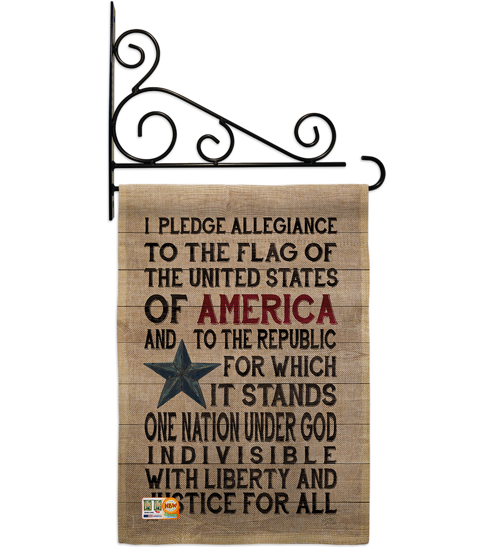 Pledge of Allegiance Burlap - Impressions Decorative Metal Fansy Wall ...