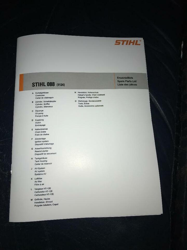 088 STIHL Chainsaw Illustrated Parts List Diagram Manual - Manuals & Guides