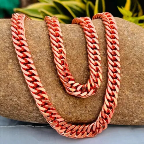 14 inch Pure Copper DENSE CURB Chain Necklace, Healing Jewelry ...
