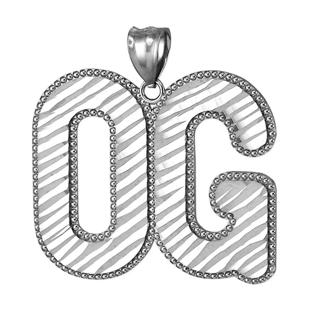 Sterling Silver OG Letters 'Original Gangster' Hip-Hop DC Pendant ...
