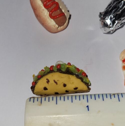 Snack Food Magnet Set Taco Burrito Pizza Hot Dog Pepperoni Kitchen ...