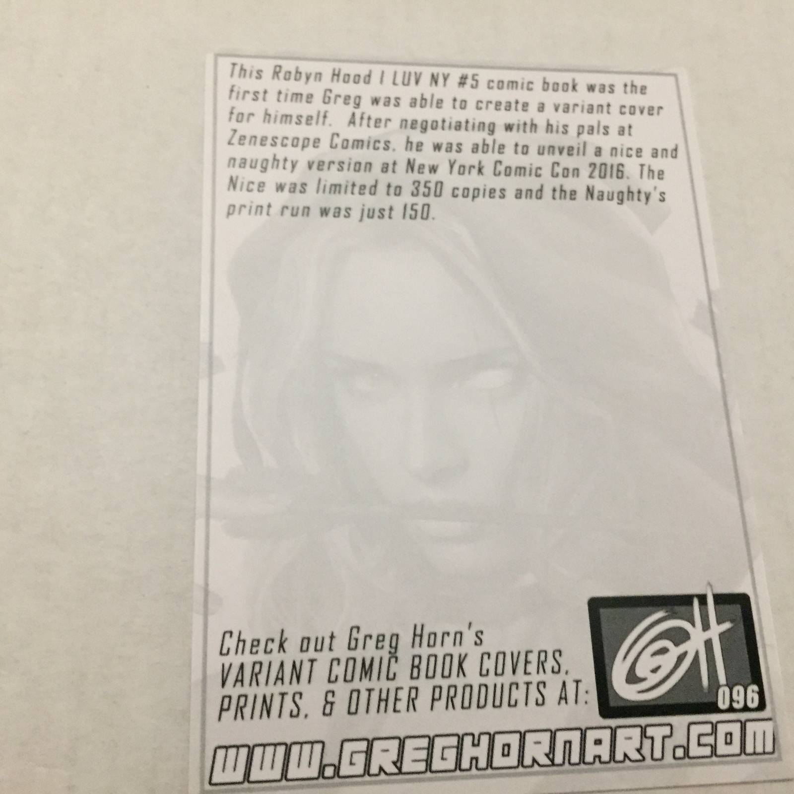 2022 Zenescope Comics Robyn Hood Greg Horn Art Trading Card #96 ...