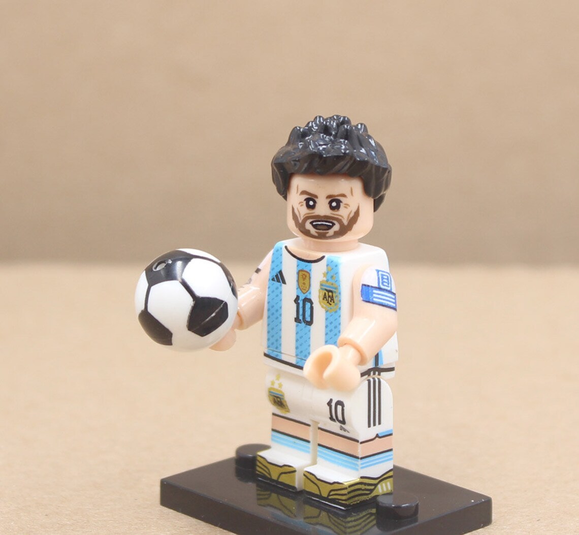 4pcs Football Soccer Players Minifigures set Messi Mbappe Ronaldo ...
