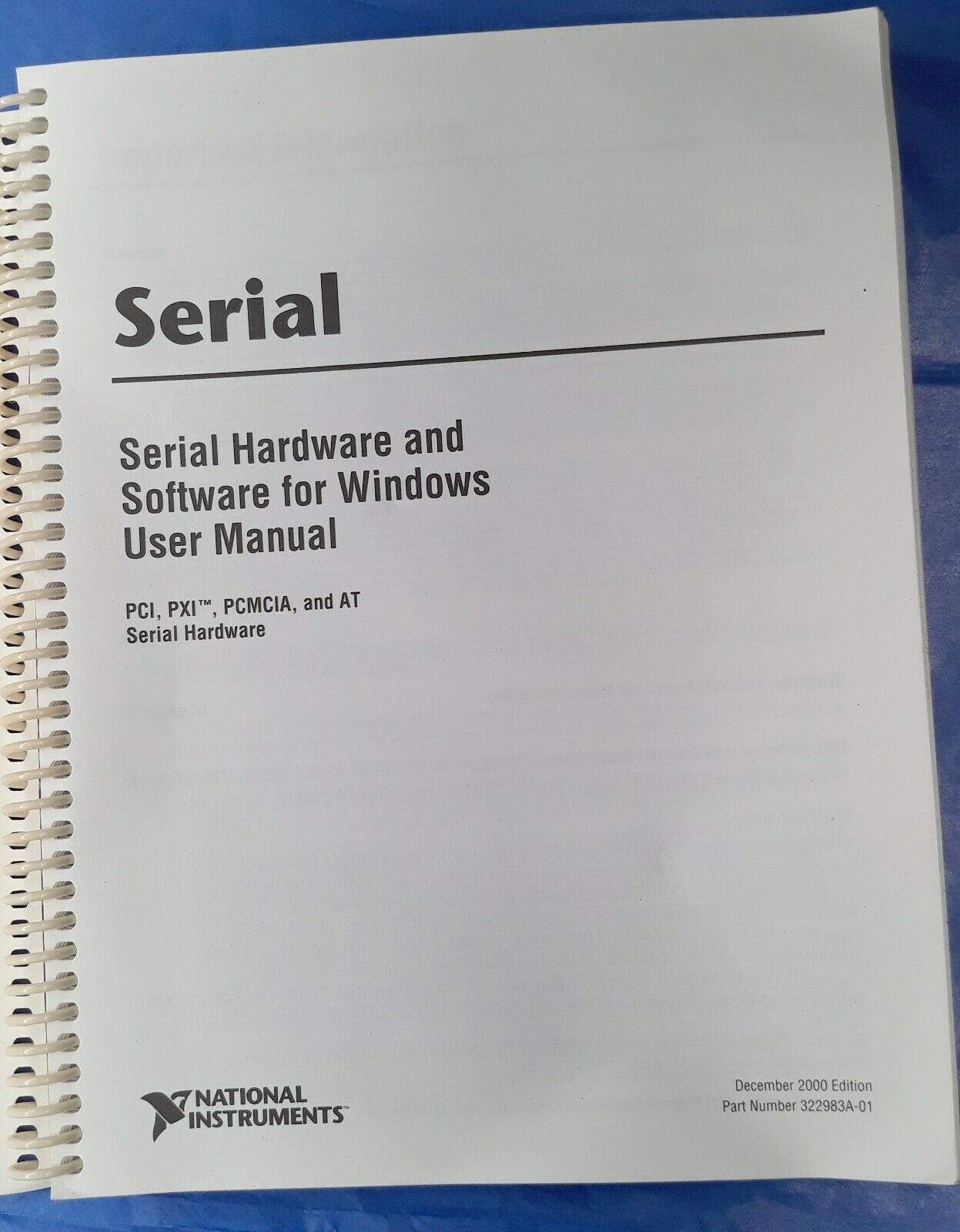 National Instruments Serial Hardware & Software For Windows User Manual ...