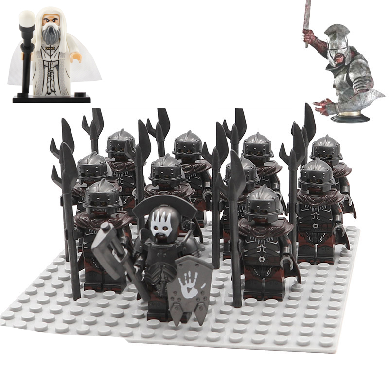 12pcs LOTR Creator Saruman & Uruk hai Orc Soliders Minifigure Set D ...