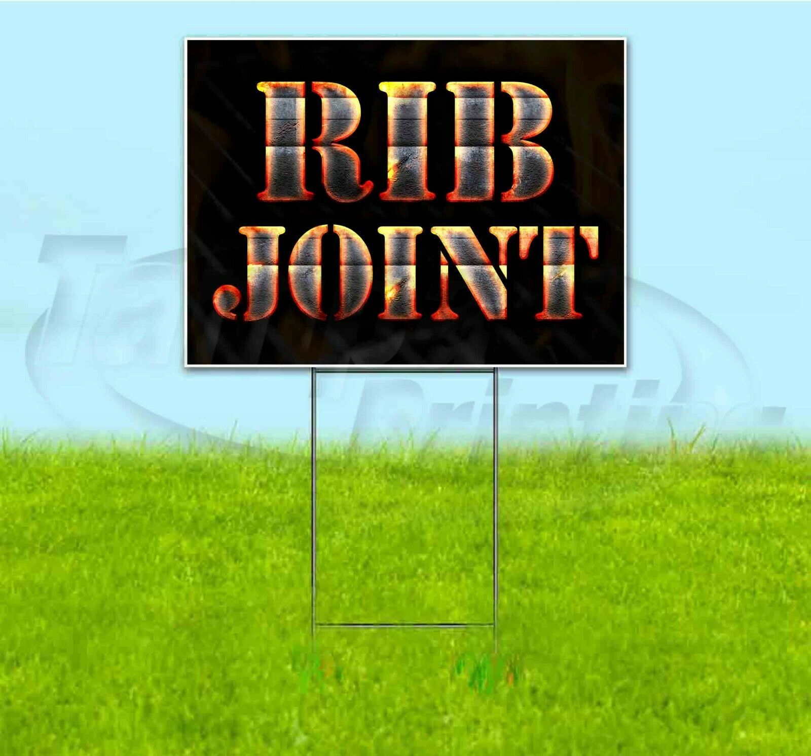 RIB JOINT 18x24 Yard Sign WITH STAKE Corrugated Bandit USA BUSINESS ...