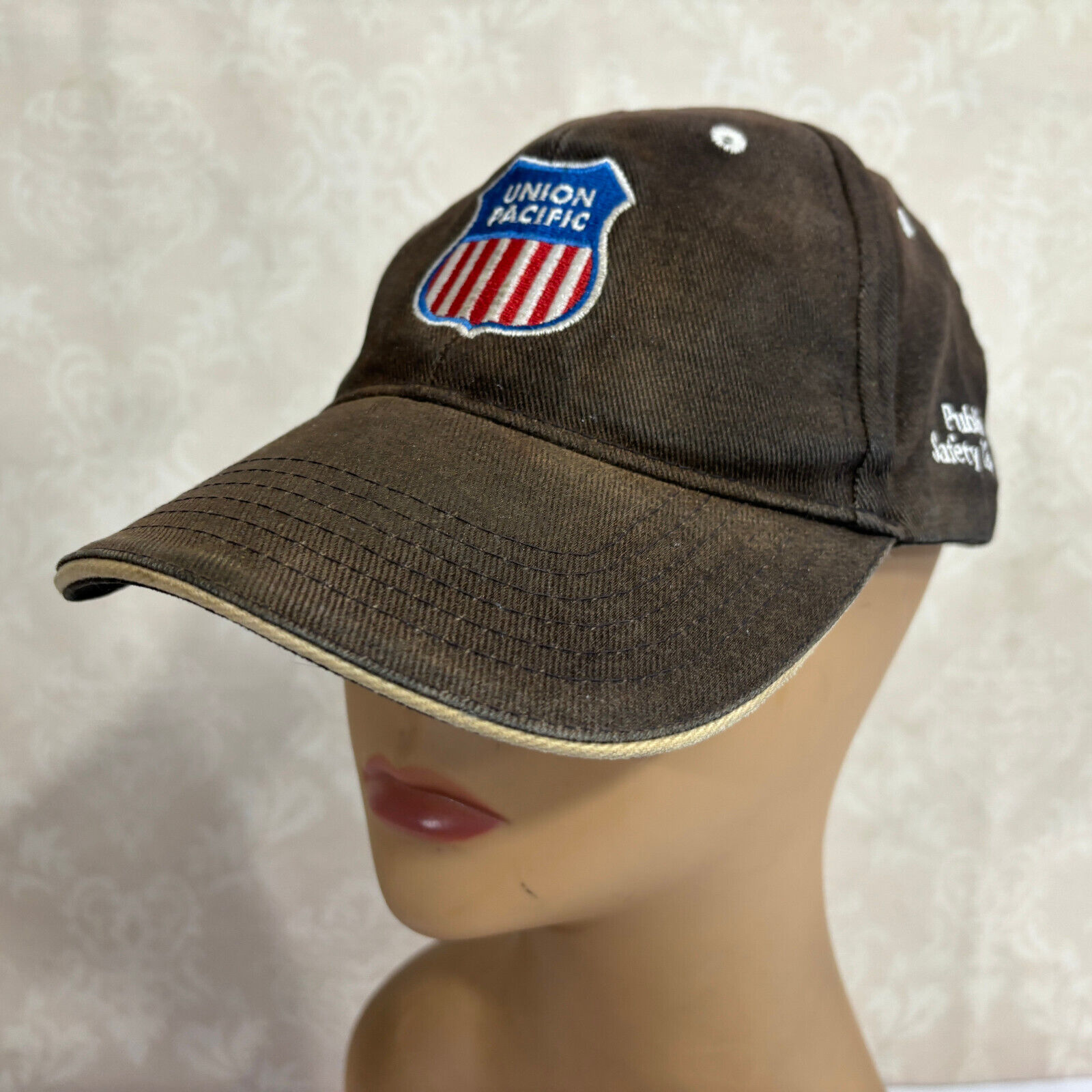 Union Pacific Railroad Safety Team Well Worn Strapback Baseball Cap Hat ...