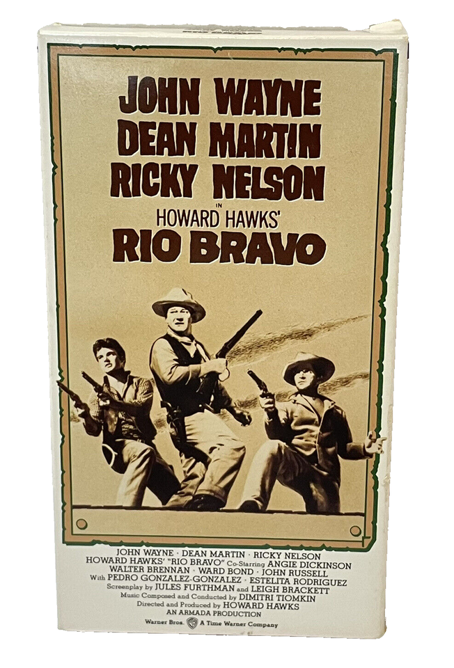 Rio Bravo VHS 1990 Warner Video John Wayne Dean Martin Ricky Nelson ...