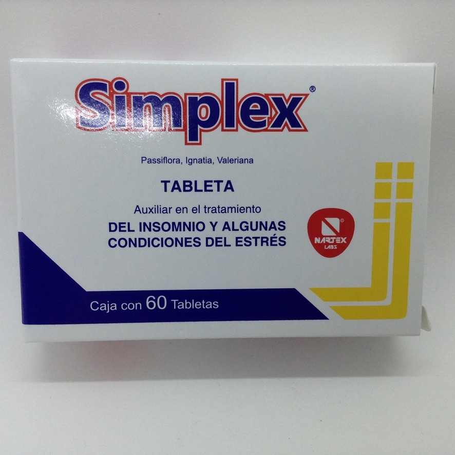 Simplex Homeopathic Sleeplessness Stress / INSOMNIO,ESTRES Box 60 ...