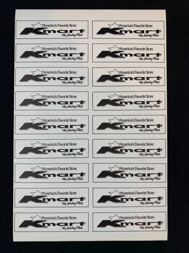 NEW! 90 Kmart Labels Self-Adhesive Black Letters White Background ...