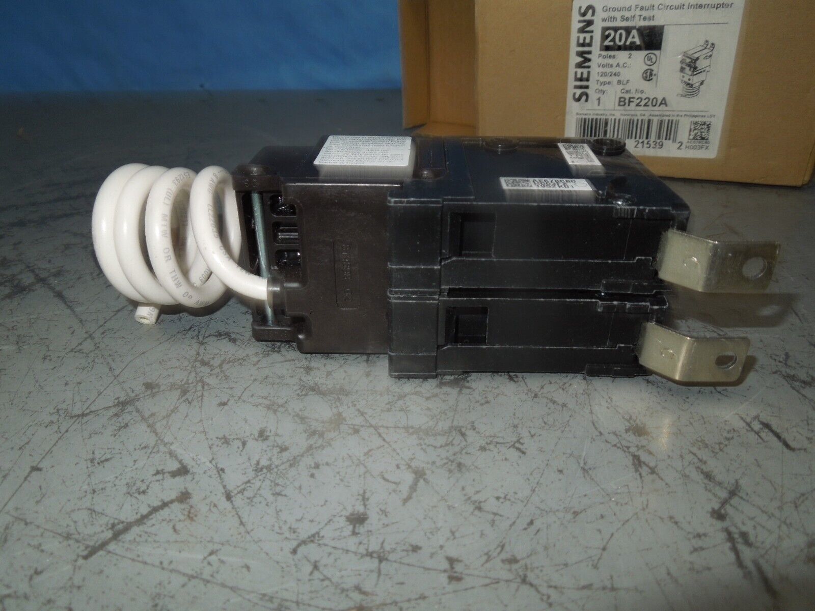 Siemens Type BLF BF220A 20A 2p 120/240V Ground Fault Circuit Breaker ...