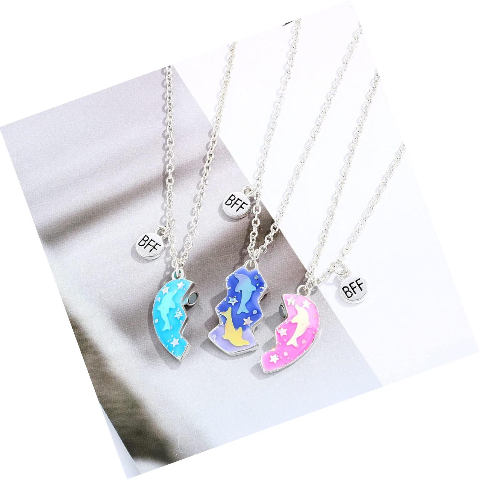 Friendship Necklace Best Friend Necklace for 3 Girls - Necklaces & Pendants