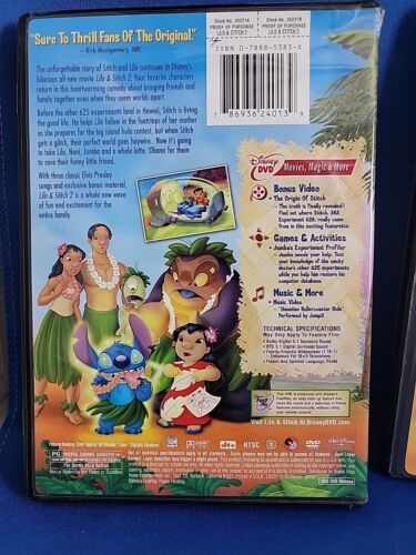 Lilo & Stitch Lilo & Stitch 2 (DVD, 2002) Walt Disney - DVDs & Blu-ray ...