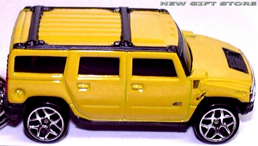 KEY CHAIN YELLOW & BLACK AM GENERAL HUMMER H2 HUMVEE GM CUSTOM LIMITED ...