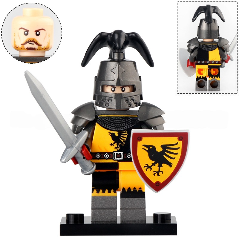 Medieval Castle Raven Knight Minifigures Building Toys - Building Toy ...