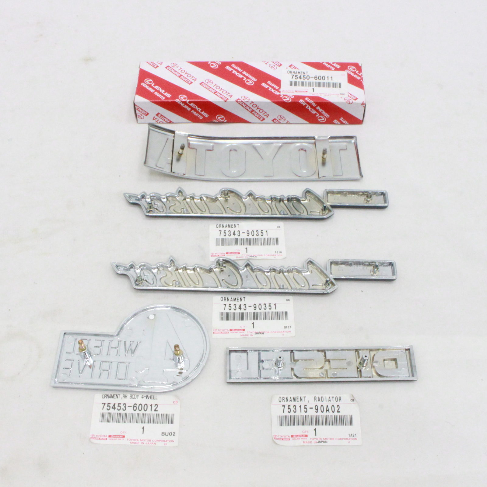 Toyota Land Cruiser FJ40 BJ40 Diesel 4WD Emblem Decal Plate Logo Symbol ...