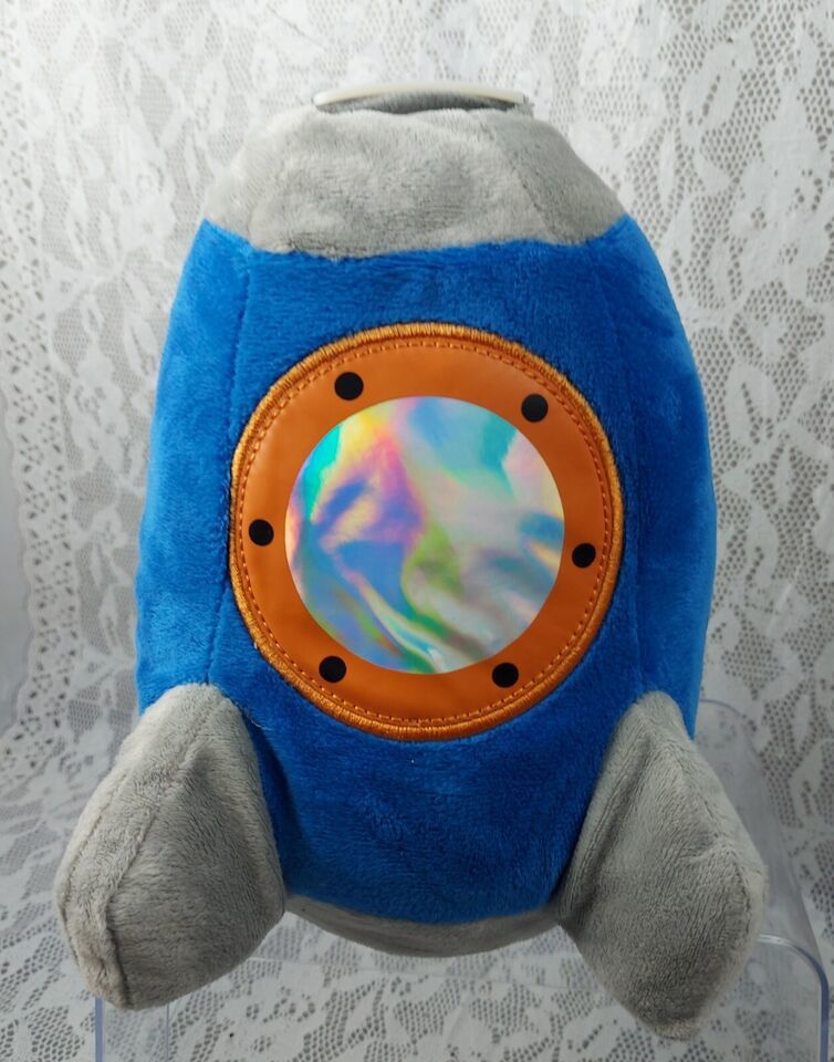 Walmart Your Zone Rocket Ship Bank Blue Space Shuttle Outer Space Plush ...