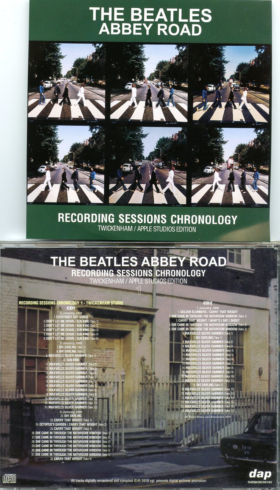 The Beatles- Abbey Road Recording Sessions Chronology Vol. 1 ( 2 CD SET ...