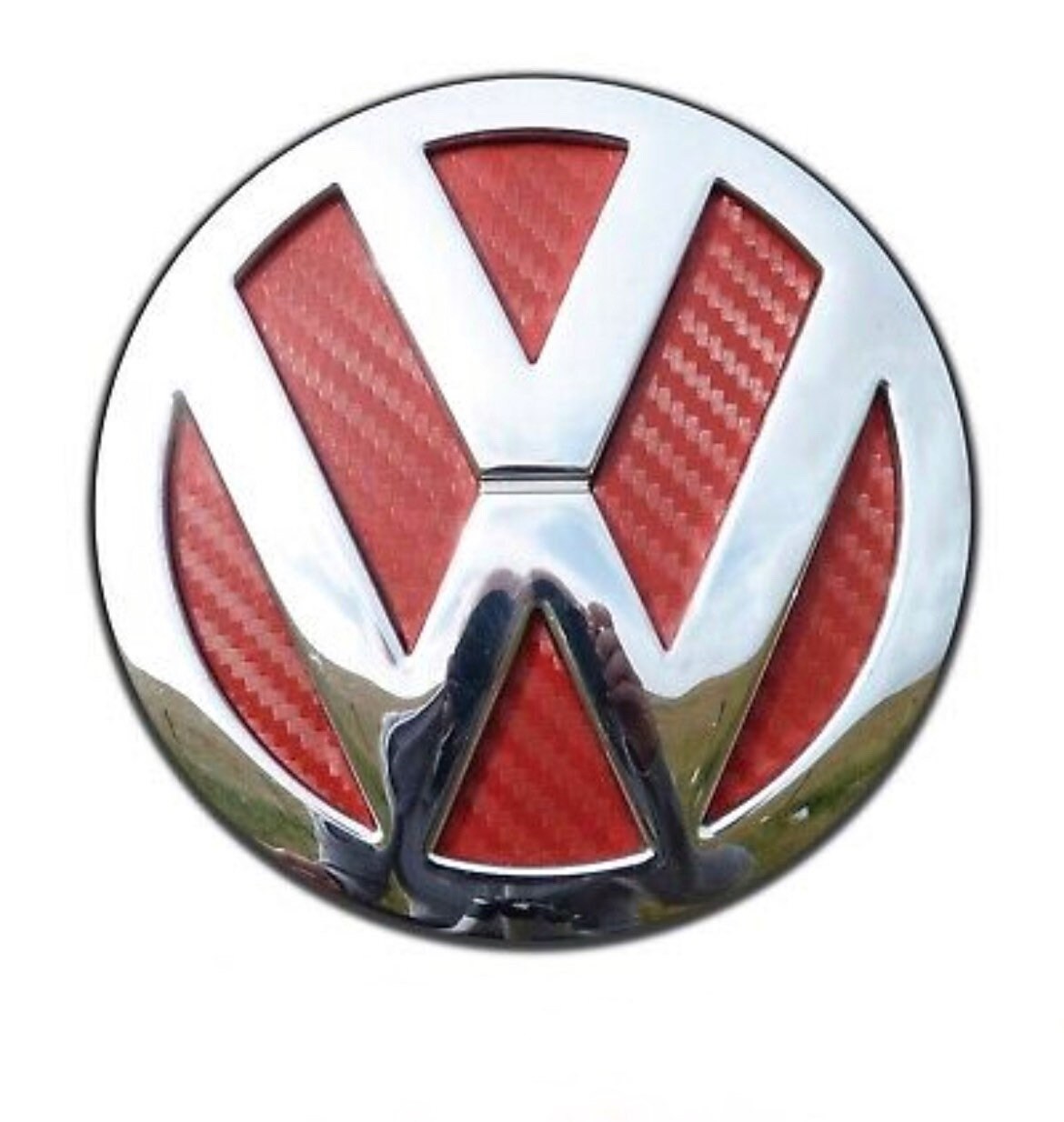 vw golf mk5 red carbon fibre - rear badge inserts. gti r32 tdi - Emblems