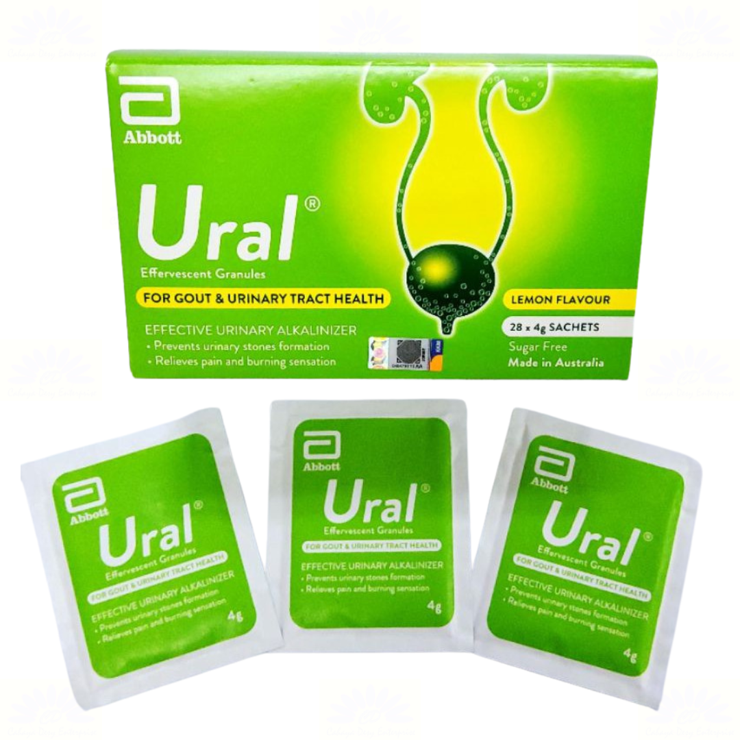 3 X Abbott Ural Granules Effervescentes Alkalinisant L'urine (4g X 28 ...