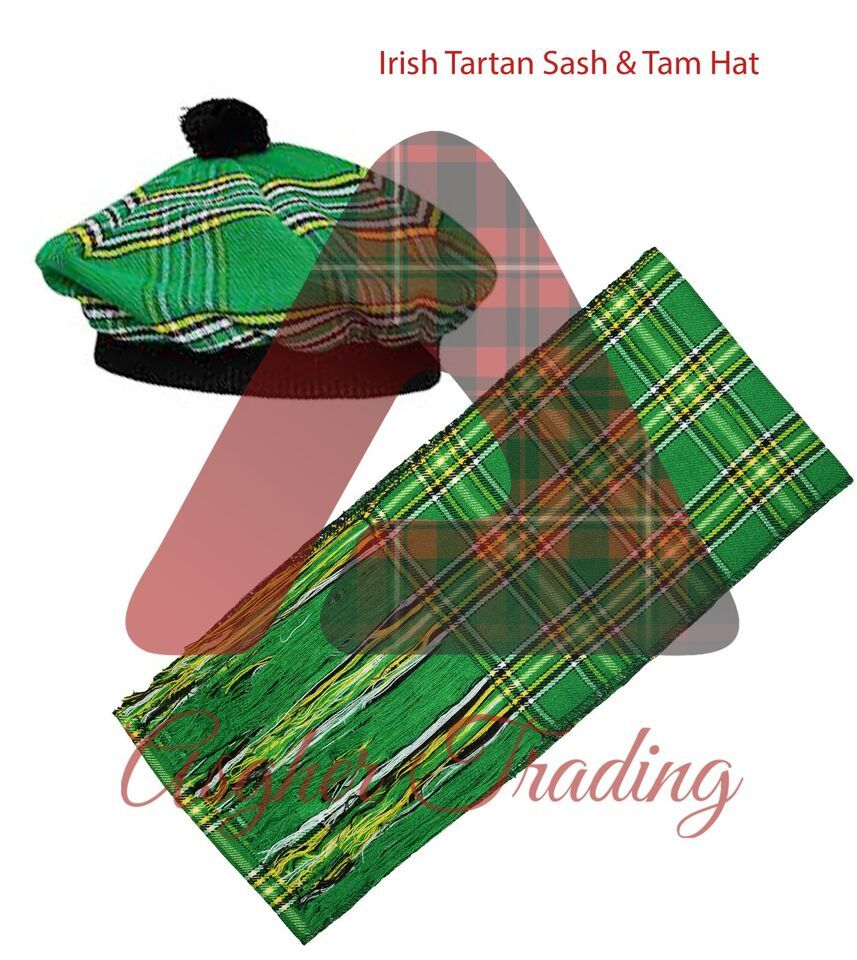 Scottish Irish Tartan Scarf Traditional Tam o' Shatner Bonnet KILT Hat ...
