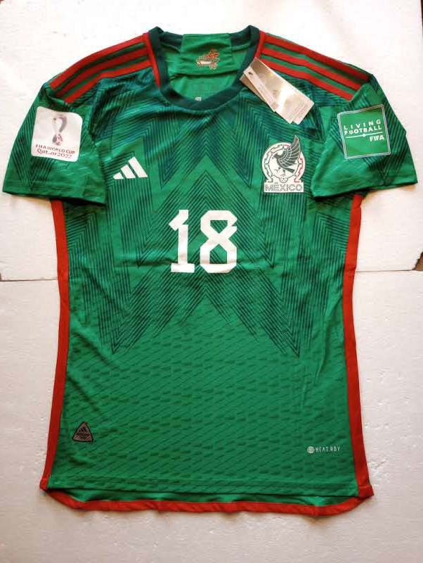 Andres Guardado Mexico 2022 World Cup Qatar Match Slim Green Home ...
