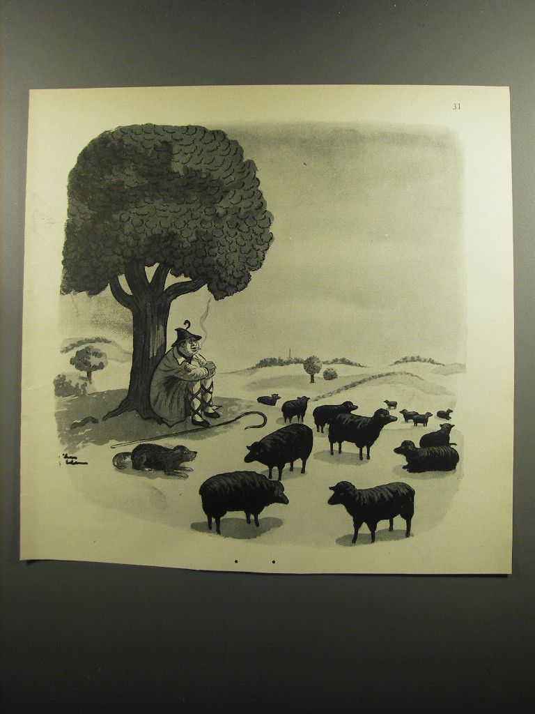 1952 Cartoon by Chas Addams - Black Sheep - 1980-89