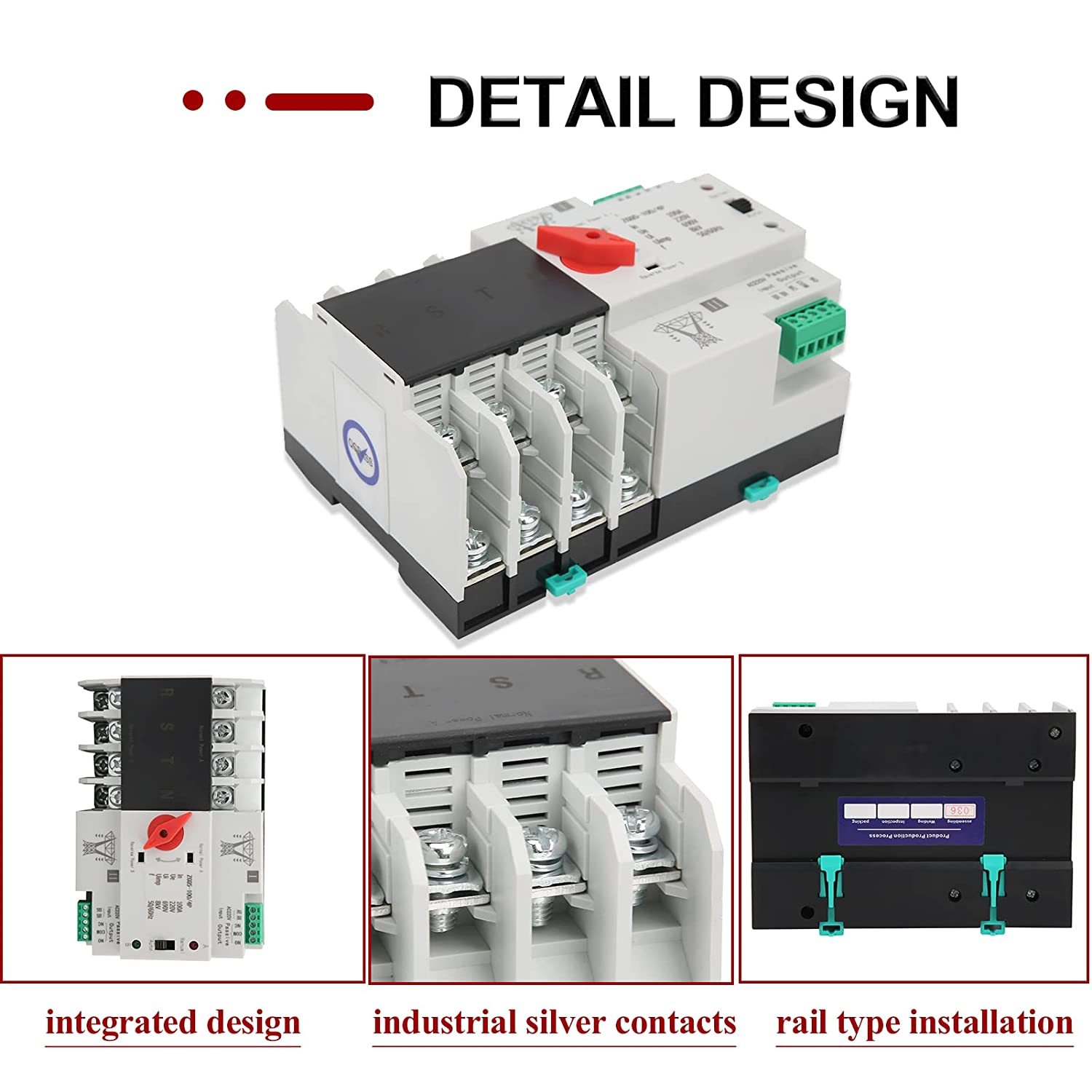 Wisoqu Dual Power Automatic Transfer Switch,Zgq5-1004P 220V, Safe And ...