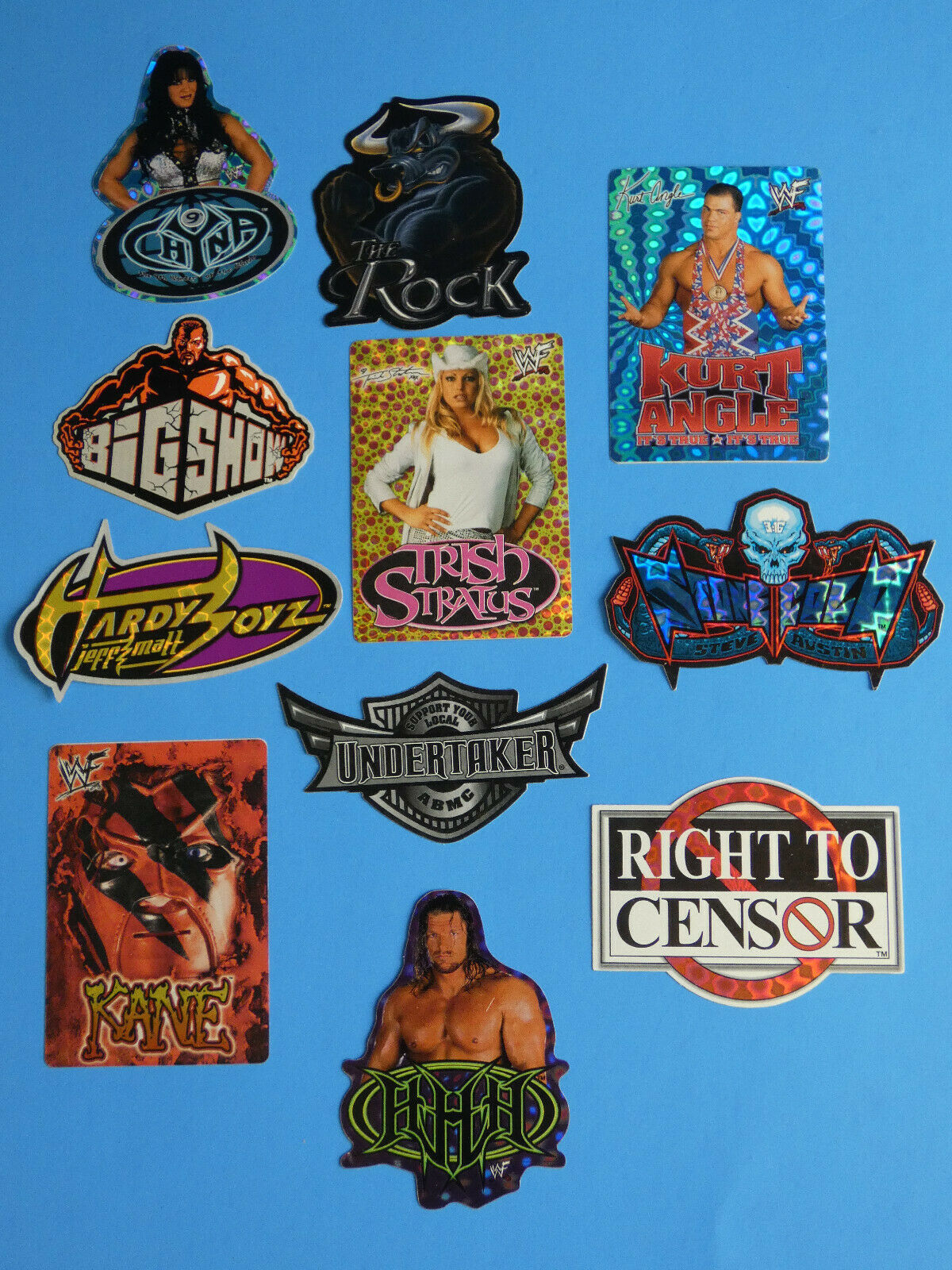 WWF World Wrestling Federation 11 pc Set Rock Tripe H Kane Vending ...