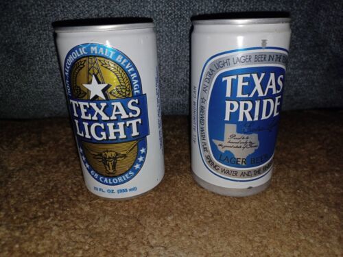 Texas Light Pride Beer Cans 12 Oz Vintage VTG Man Cave Bar Decor - Pull ...