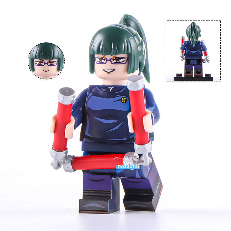 Maki Zenin Anime Jujutsu Kaisen Custom Printed Lego Compatible Minifigure Bricks Building Toy