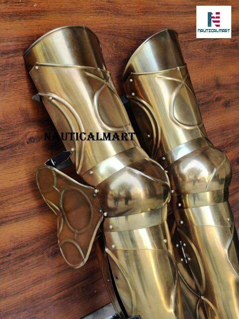 NauticalMart Gothic Leg Guard - Thigh and Knee - Armor Set (Leg Armor ...