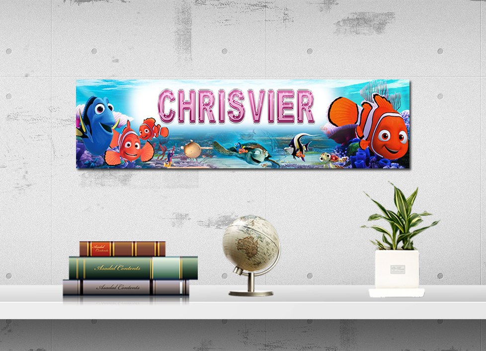Finding Nemo - Personalized Name Poster, Customized Wall Art Banner ...