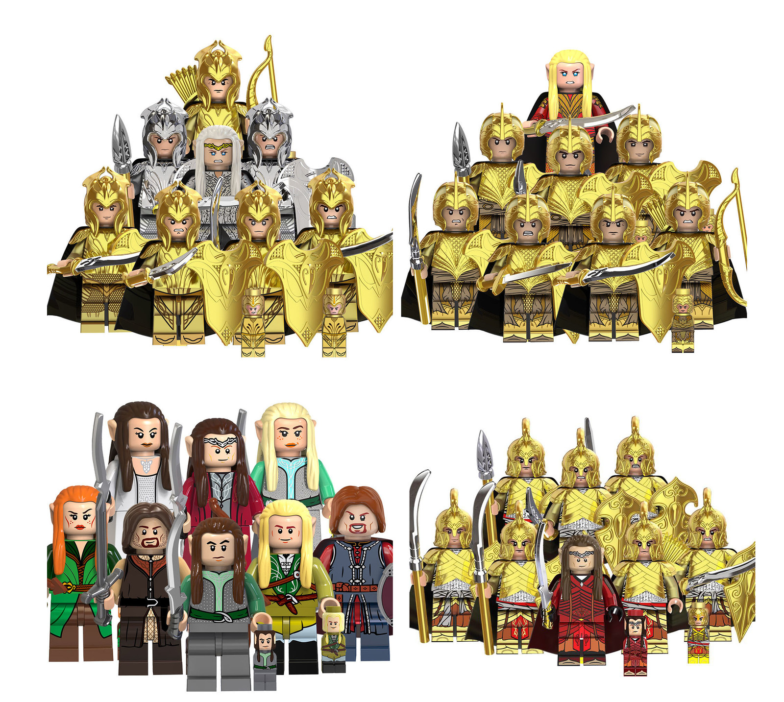 32pcs/set LOTR High Elves Elven warriors Collectible Minifigure Toys ...