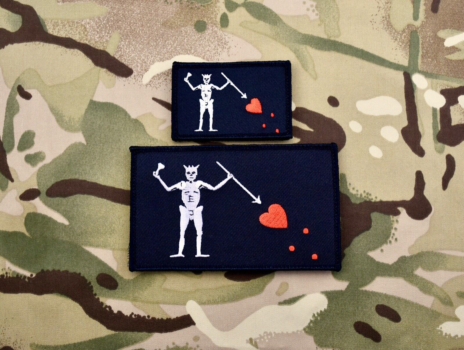 Large Small Blackbeard Pirate Flag Patch SET Navy SEAL Team 3 Edward ...