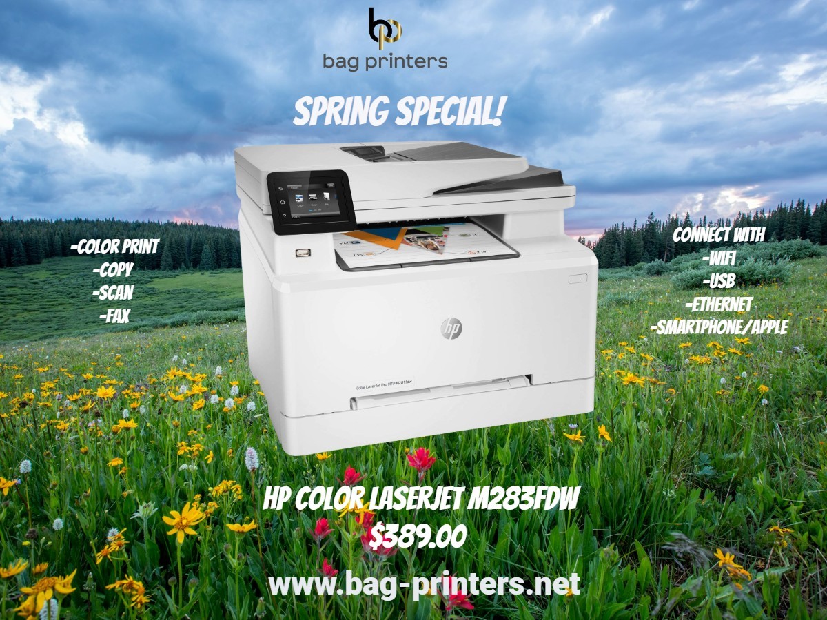 HP Color Laserjet M283CDW All In One 7KW73A Network Wifi Printer March ...