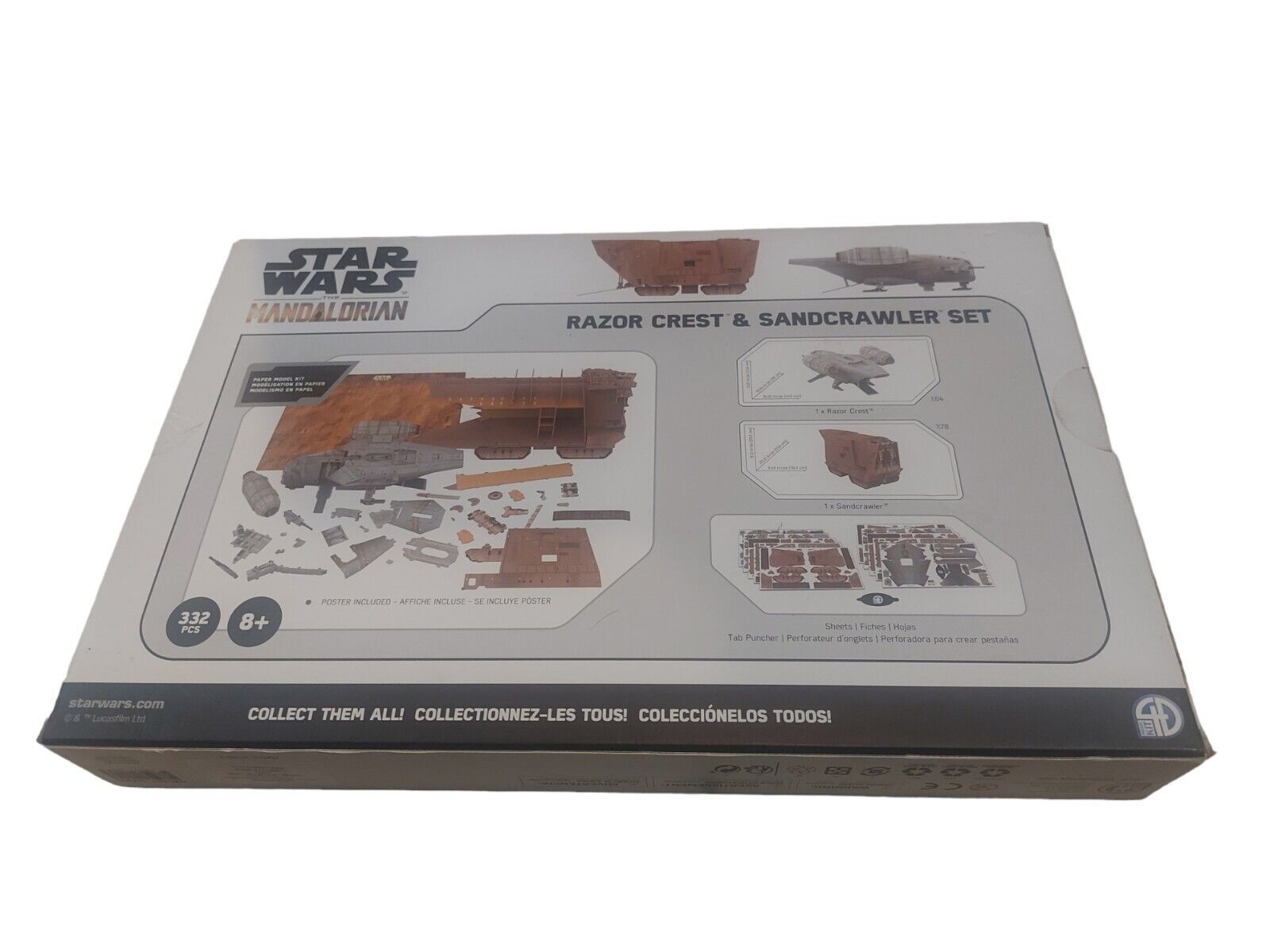 Disney Star Wars Mandalorian Razor Crest & Sandcrawler Paper Model Kit ...