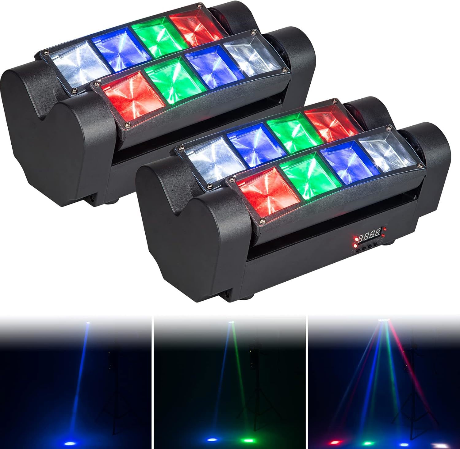 Litake 8X10W Rgbw Sound Activated Dmx-512 Control Strobe Beam Lighting ...