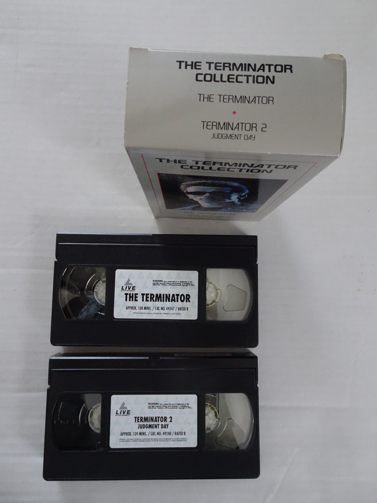 The Terminator Collection - VHS Tape 2-Tape Set - Starring Arnold ...