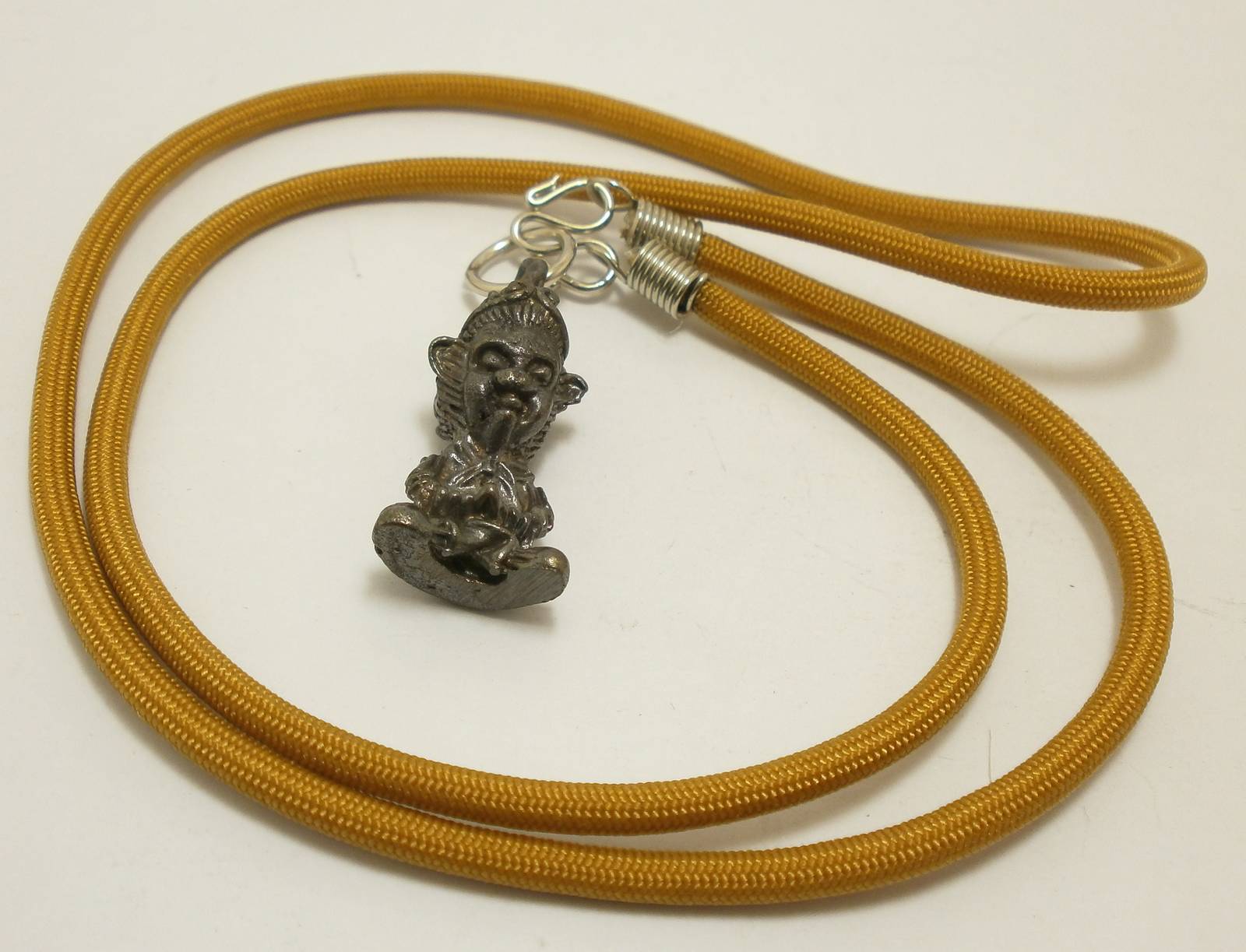 Monkey King Sun Wukong Chinese Tiny brass pendant rope necklace magic ...